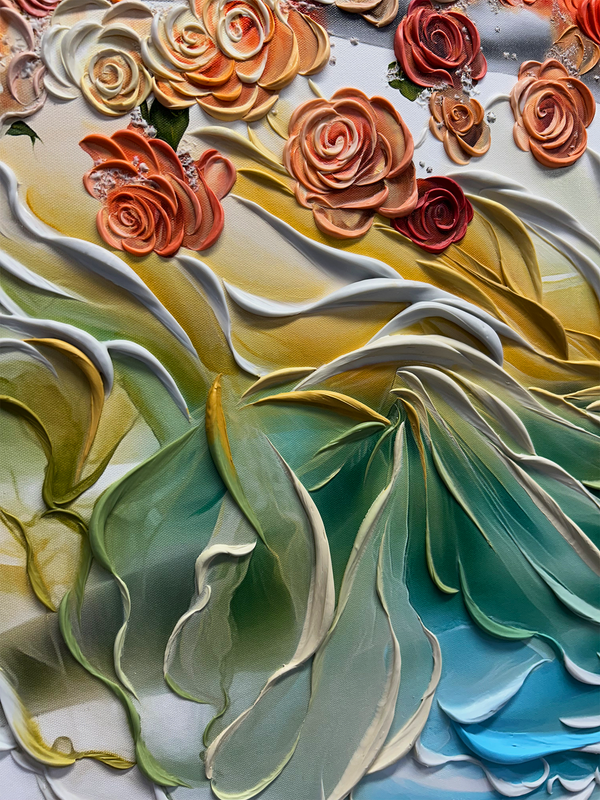 Emerging Grace, painting of a woman underwater with flowers - Karina ...