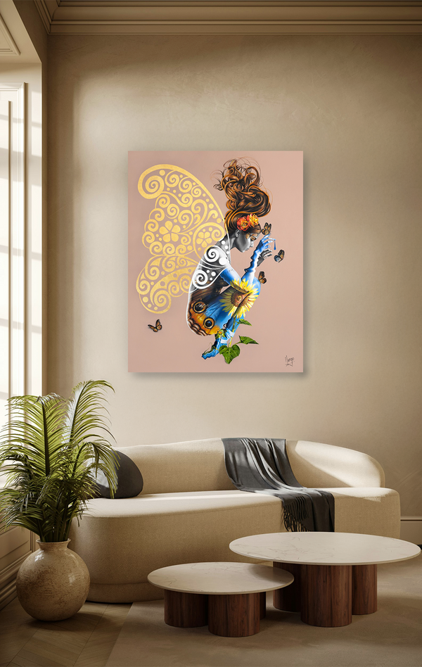 Tierra - earth beautiful fantasy figure painting of a women with wings ...